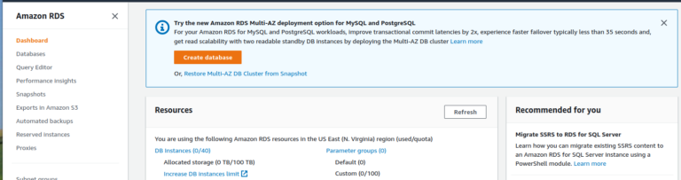 Setting Up Amazon (AWS) RDS – Database Tales